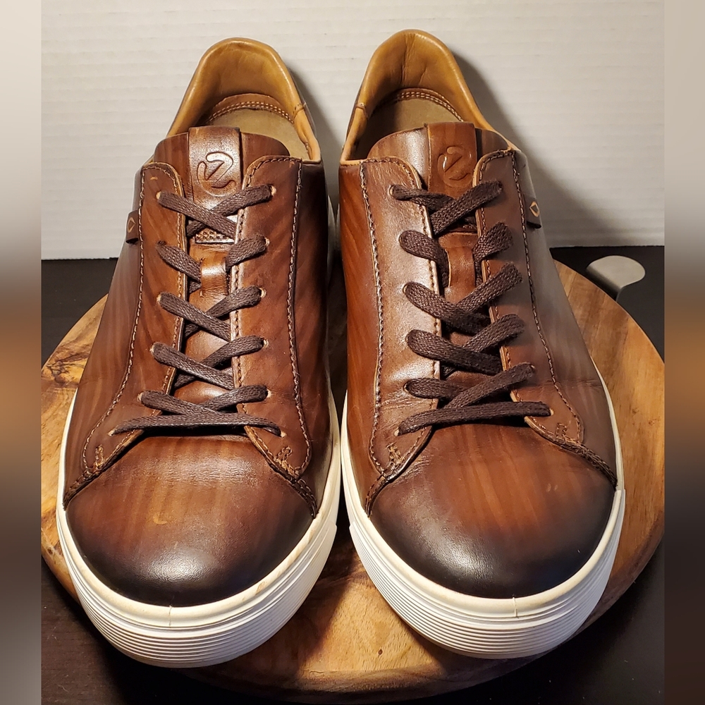 Ecco Street Tray Sneaker Mahogany Wood Theme Men Size… - Gem
